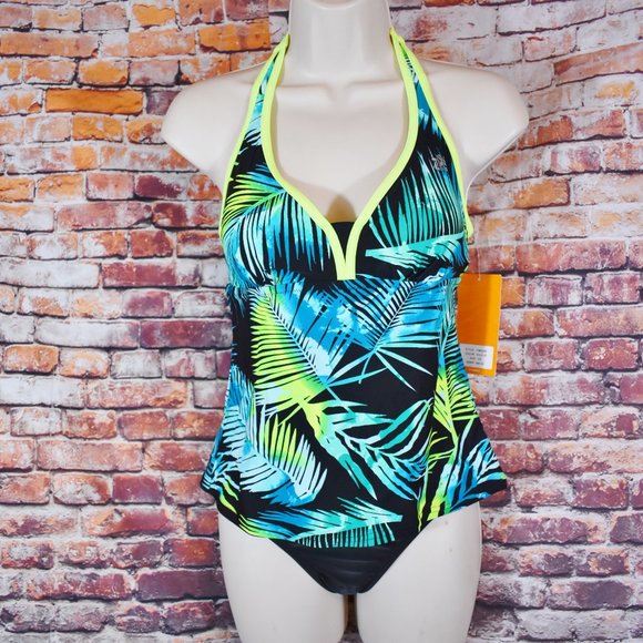 ZeroXposur | Swim | Zeroxposur Xs Womens 2 Piece Upf 5 Tankini Swimsuit ...